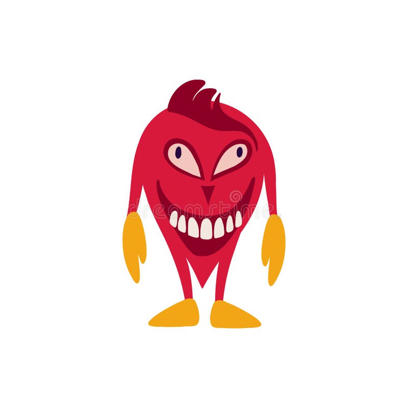 Funky Character with an Smile Muzzle, an Illustration in a Modern ...