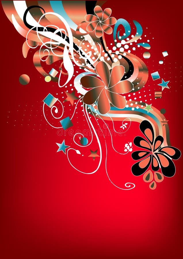 Funky red retro graphic stock vector. Illustration of background - 9619832