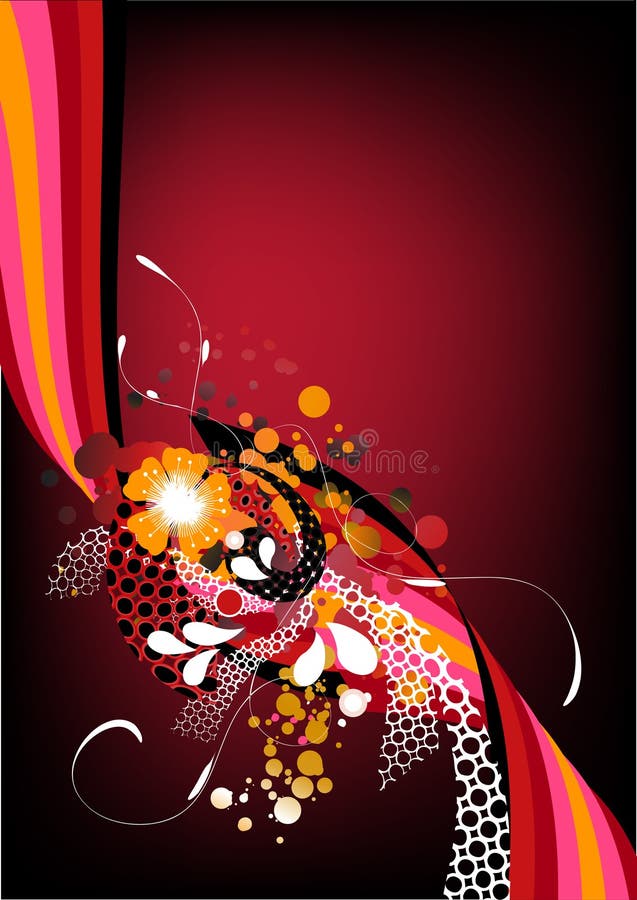 Funky red retro graphic stock vector. Illustration of colorful - 3780389