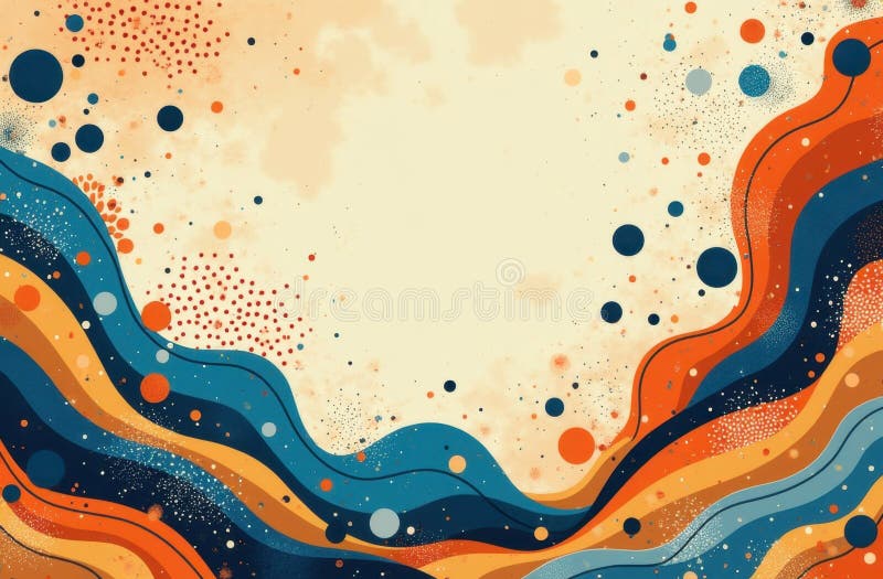 Funky Retro Abstract Bubble and Circle Design Background at 6-1-2025 ...