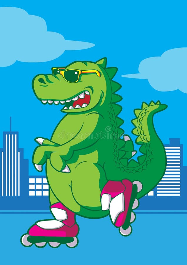 Dinosaur mascot stock vector. Illustration of tyrannosaurus - 19668247