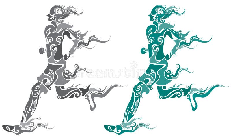 Funky runner stock vector. Illustration of runner, sport - 11353450