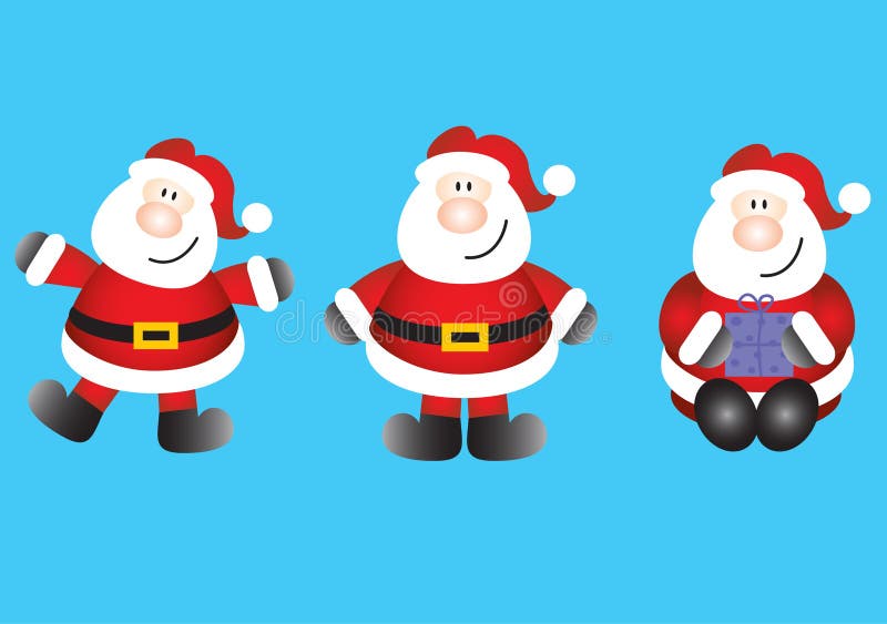 Funky santas stock illustration. Illustration of father - 13261204