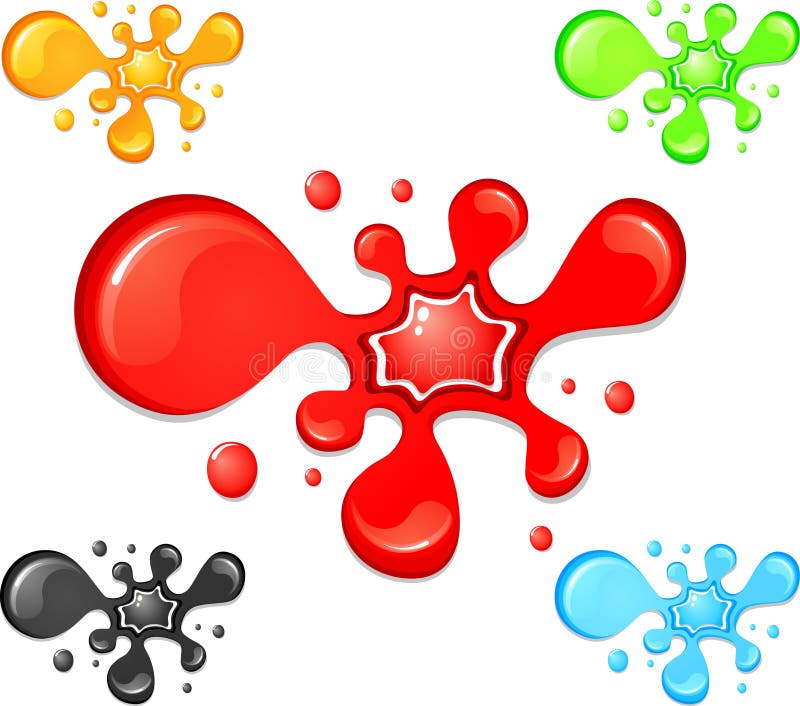 Funky splat characters stock vector. Illustration of black - 14728817
