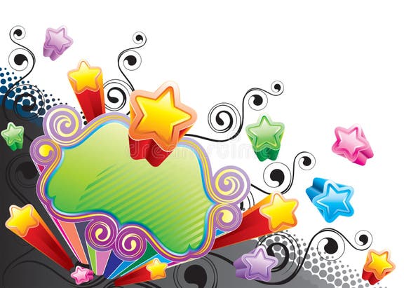 Funky Star stock vector. Illustration of banner, star - 6330624