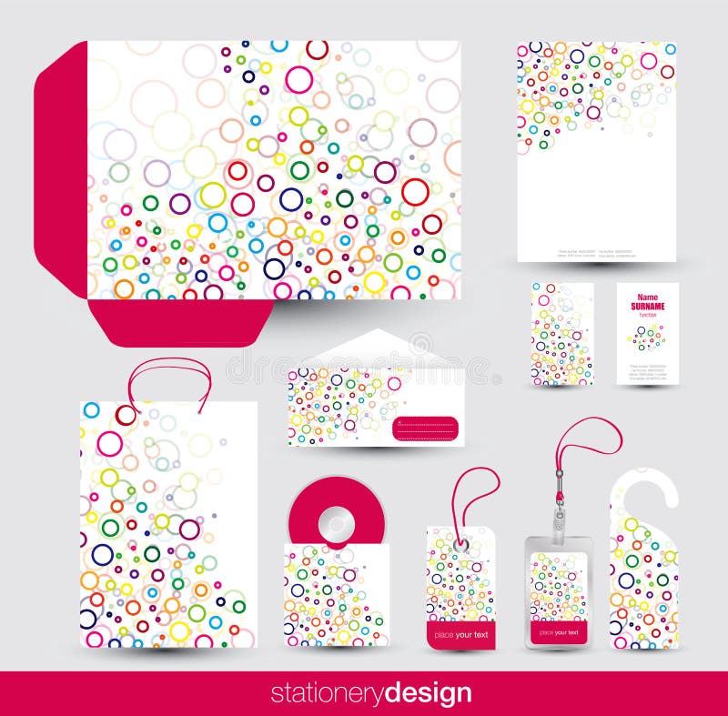 Stationery design set stock vector. Illustration of disk - 23727454