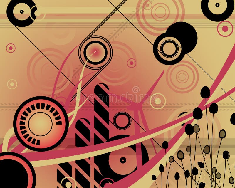 Abstract circles retro stock illustration. Illustration of color - 2271023