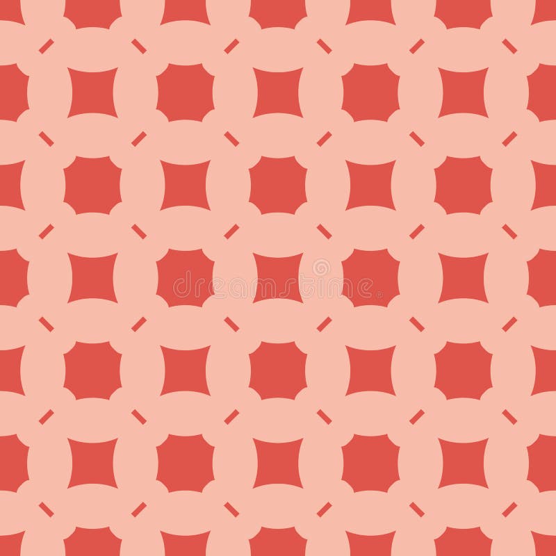 Funky Style Geometric Seamless Pattern with Simple Figures. Red and ...