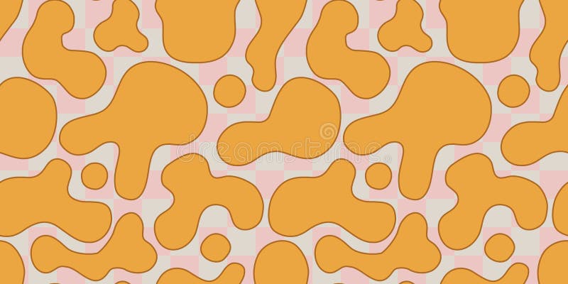Funky Summer Groovy Flame Vector Seamless Pattern Stock Illustration ...