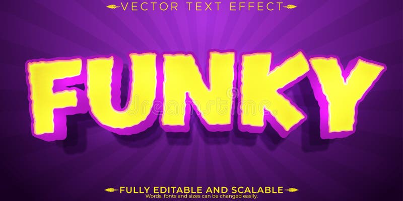 Funky Text Effect, Editable Groovy and Stylish Customizable Font Style ...