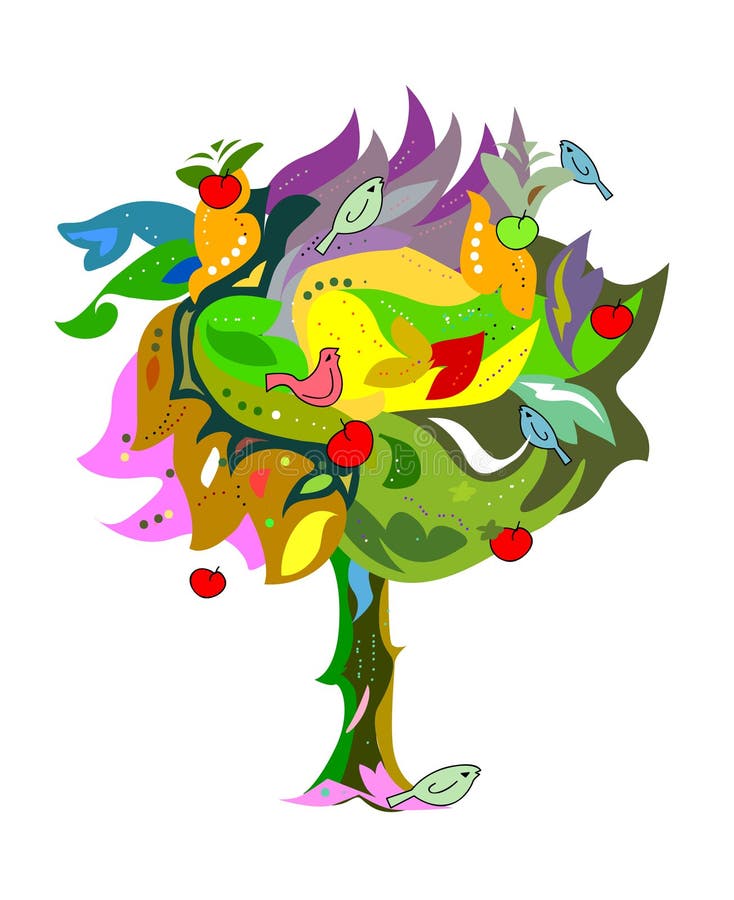 Funky tree stock vector. Illustration of coil, perennial - 11140094