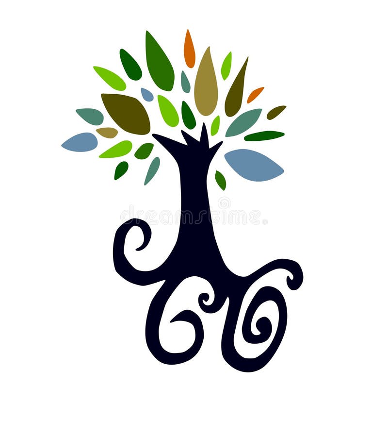 Funky decorative tree stock vector. Illustration of oraganic - 13907051