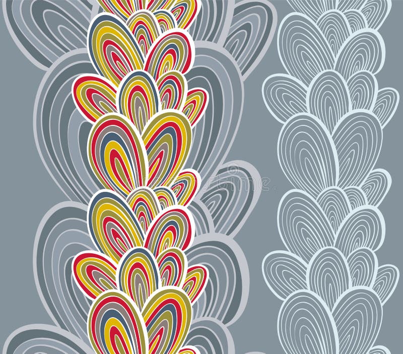 Funky Vertical Stripes Seamless Background. Watercolor Lines Design ...