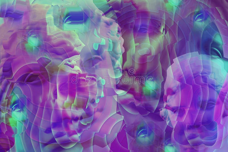 Modern Creative Concept Background with Ancient Statue Head. Collage ...