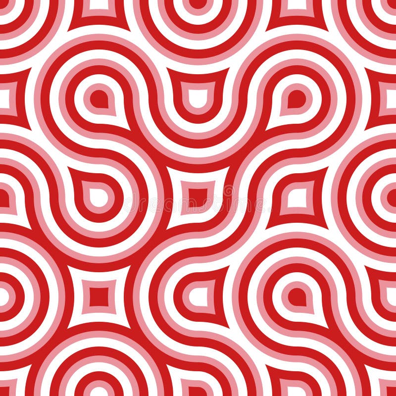 Funky Wild Circle Seamless Pattern Orange Stock Illustration ...