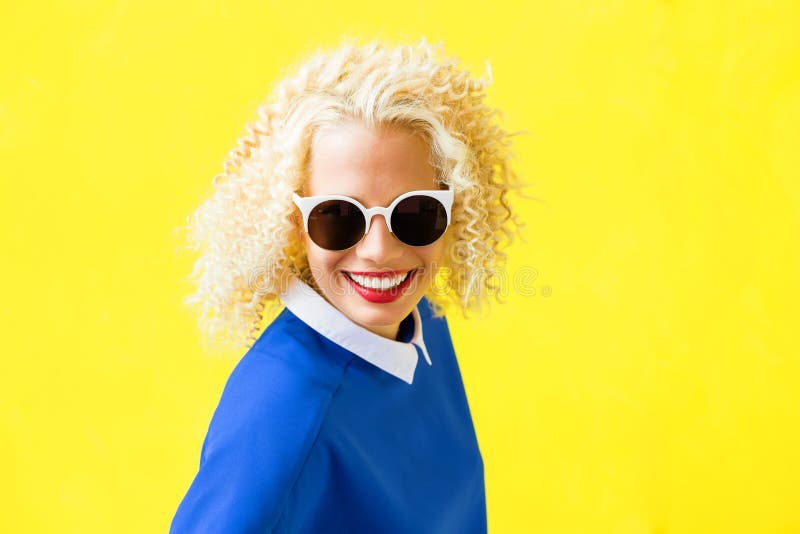 Funky Woman with Sunglasses Stock Image - Image of funky, stylish: 74180175