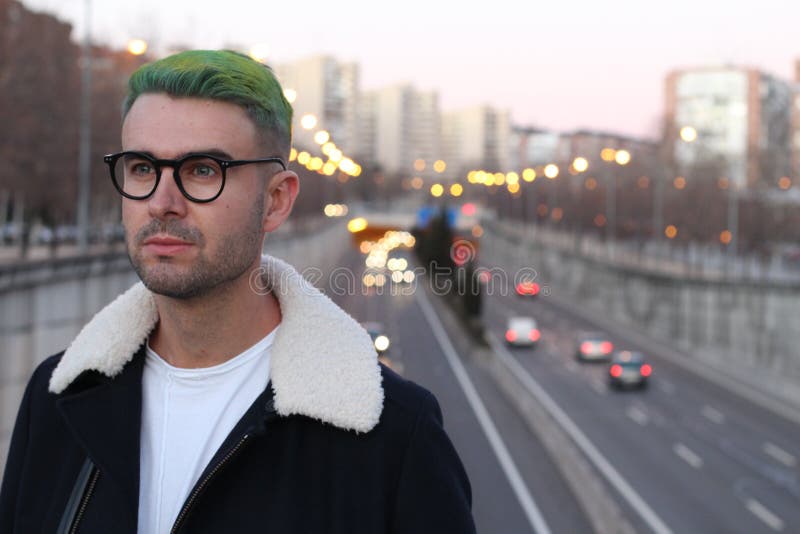 Funky Young Man with a Very Edgy Look Stock Photo - Image of casual ...