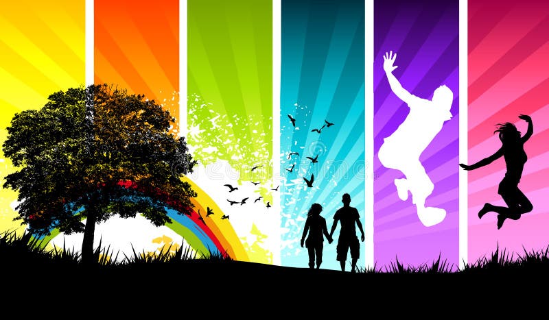 Funky Young People stock vector. Illustration of play - 2582752