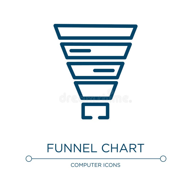 Funnel Chart Icon. Linear Vector Illustration from Computer and Media ...