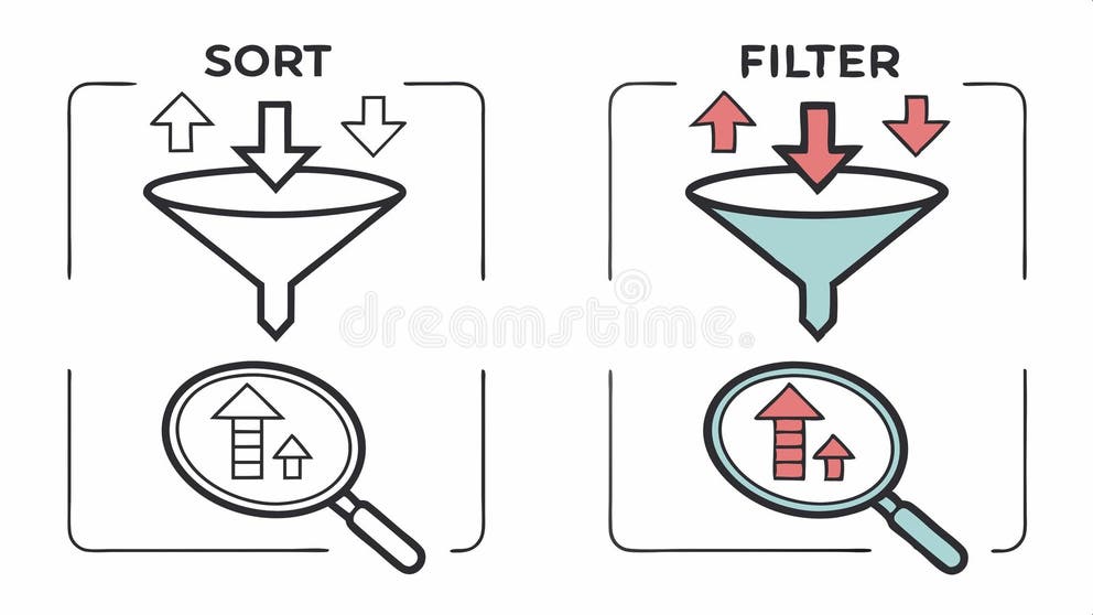 Funnel Chart Illustration, Data Analysis and Process Flow Graphic ...