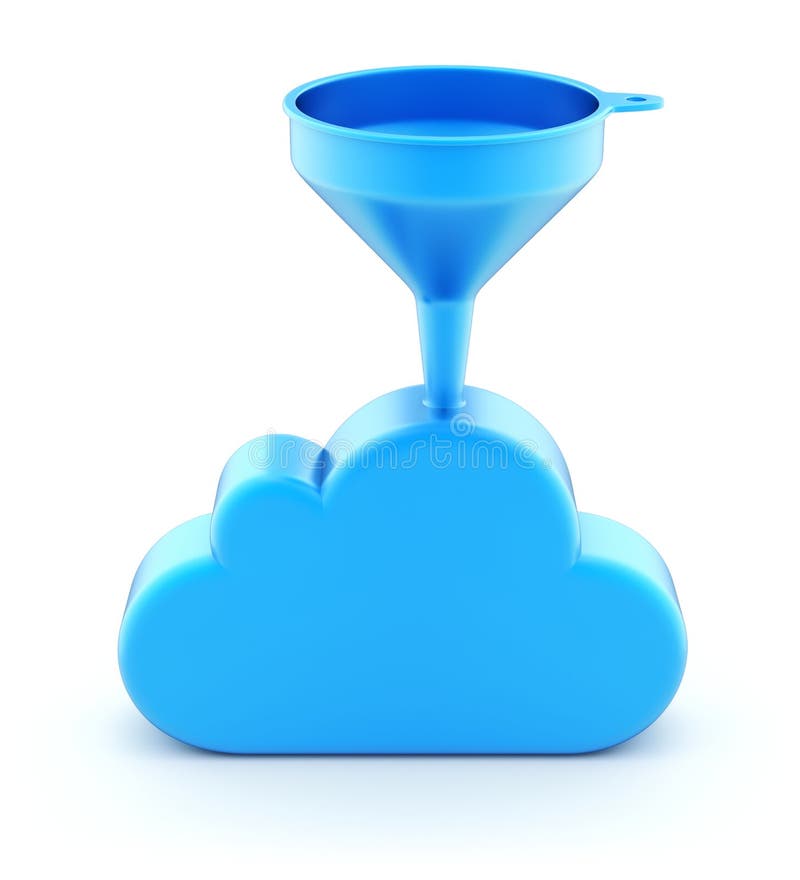Funnel in the cloud stock illustration. Illustration of computing ...