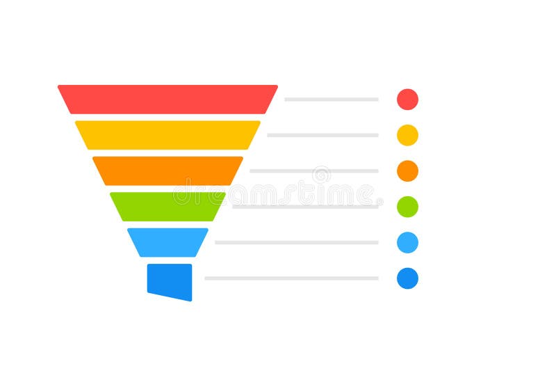 Funnel diagram vector stock vector. Illustration of growth - 118938412
