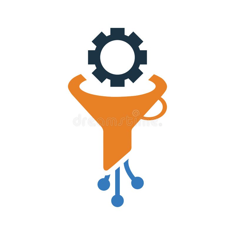 Funnel, Filter, Big Data Icon. Simple Editable Vector Design Isolated ...
