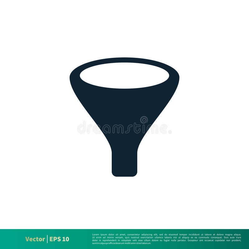 Funnel, Filter Icon Vector Logo Template Illustration Design. Vector ...