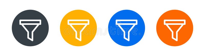 Funnel icon stock vector. Illustration of sorting, icon - 224164896