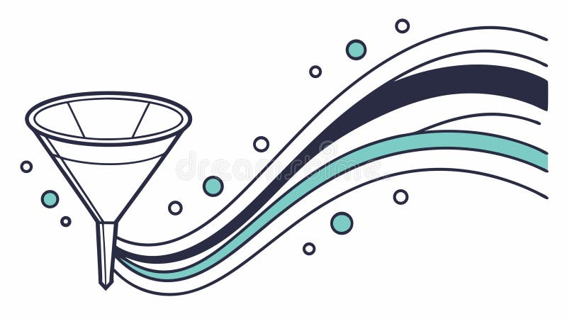 Funnel with Flowing Path. Optimization, Efficiency, Vector Design Generative AI Stock Vector ...