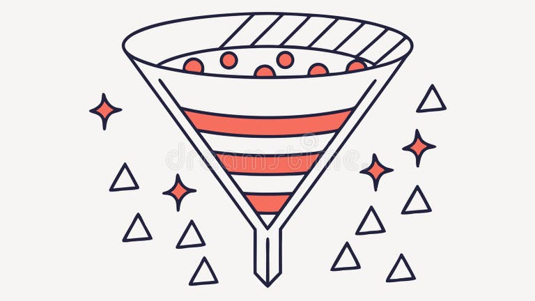 Funnel with Flowing Triangles - Data Filtering Analysis, Vector Design ...