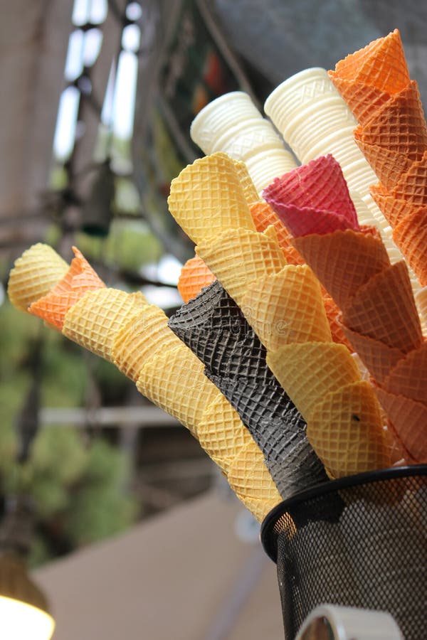 Funnel ice cream texture stock photo. Image of icecream - 194397462