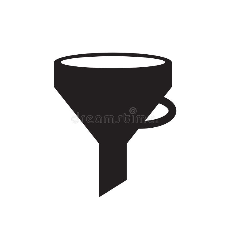 Funnel icon stock vector. Illustration of symbol, cone - 106822059