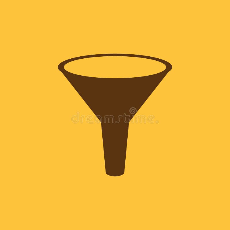 The Funnel Icon. Filtered and Filter, Laboratory, Chemistry Symbol ...