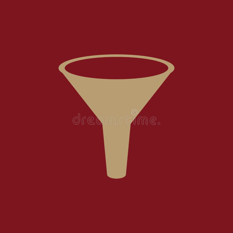 The Funnel Icon. Filtered and Filter, Laboratory, Chemistry Symbol ...
