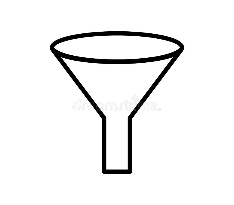 Funnel icon stock illustration. Illustration of instrument - 111062850