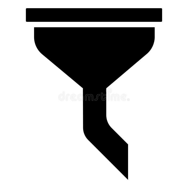 Funnel Icon of Glyph Style Design Vector Template Stock Vector ...