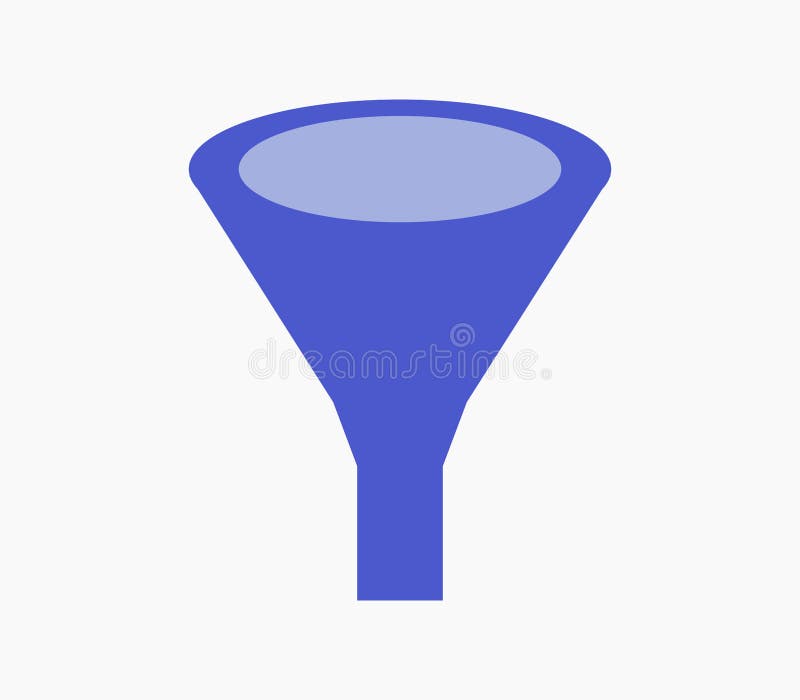 Funnel icon illustrated stock illustration. Illustration of tool - 84194994