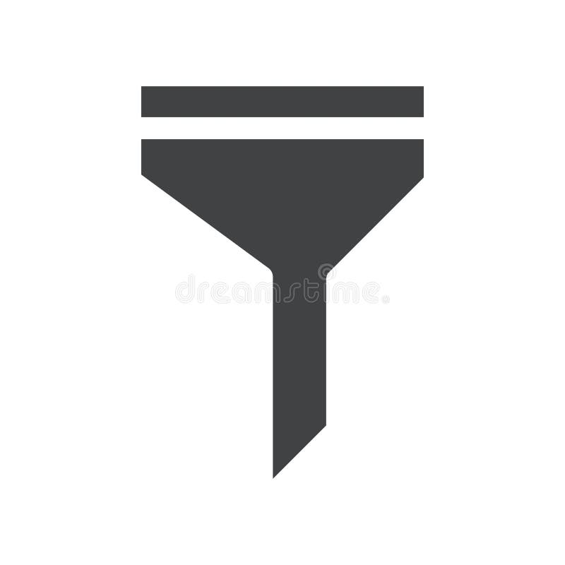 Funnel Icon Simple Vector Symbol Stock Vector - Illustration of device ...