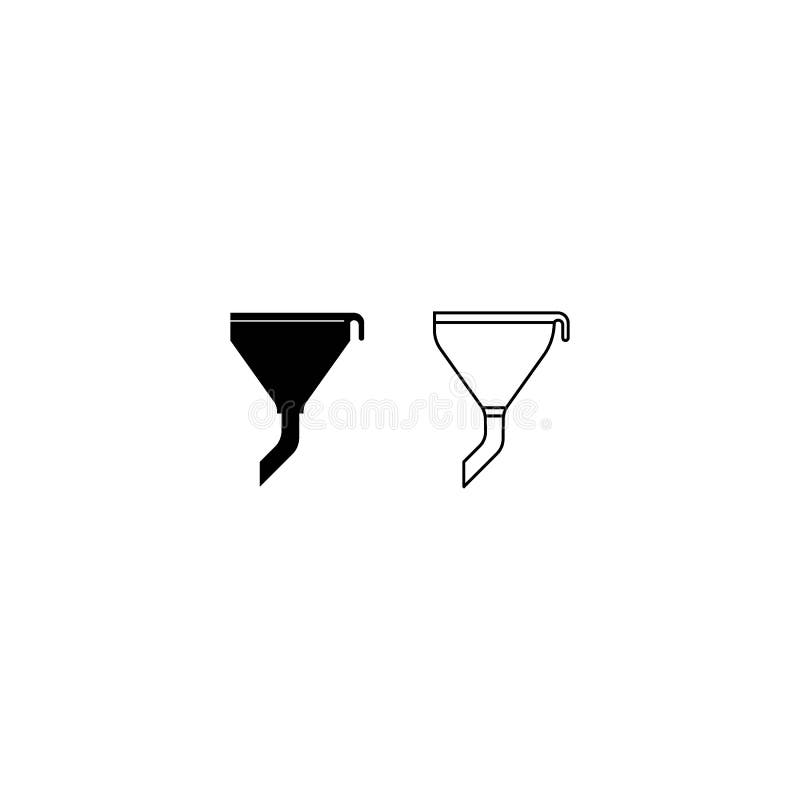 Funnel icon stock vector. Illustration of clip, crater - 233094252