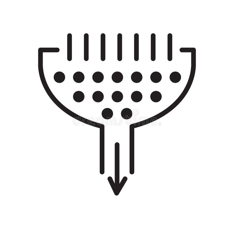 Funnel Icon Vector Sign And Symbol Isolated On White Background Stock ...