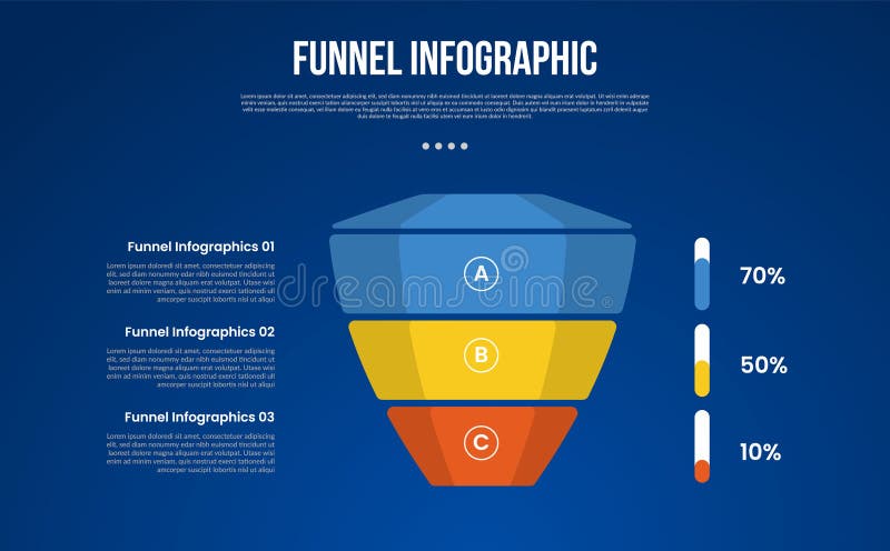 Infographic Funnel 3 Stock Illustrations – 166 Infographic Funnel 3 ...