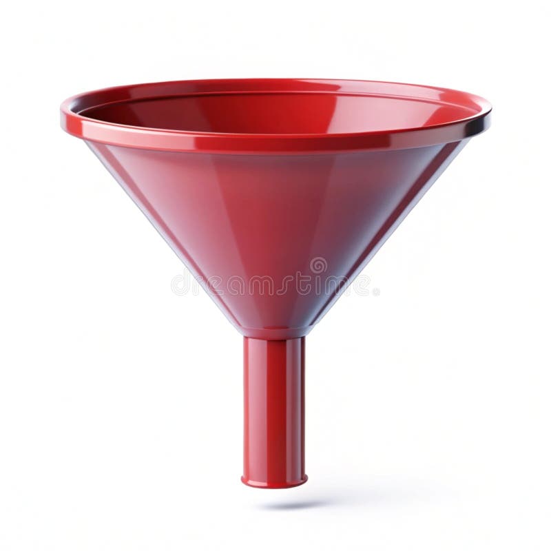 Funnel Isolated on White Background Stock Illustration - Illustration ...