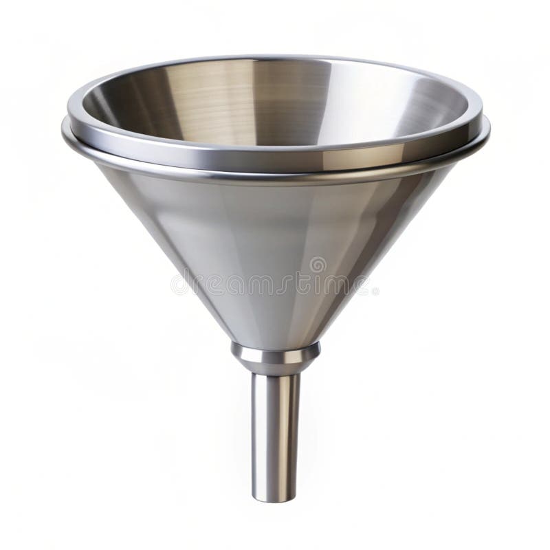 Funnel Isolated on White Background Stock Illustration - Illustration ...