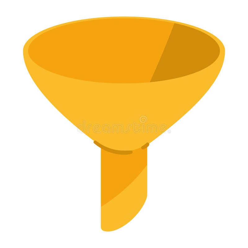 Funnel Laboratory Equipment Icon Stock Vector - Illustration of tube ...