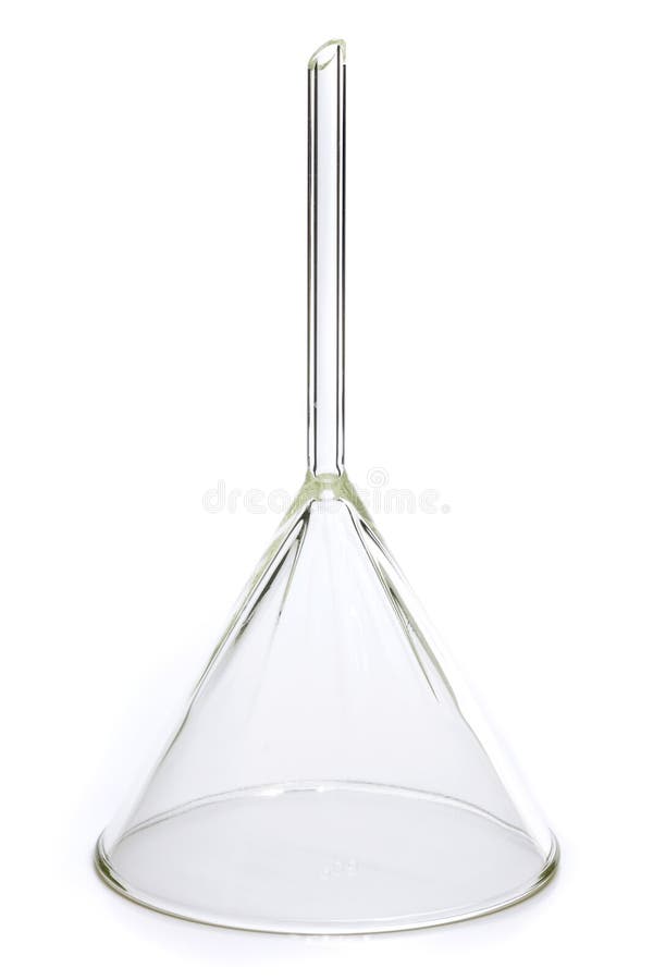 Funnel laboratory glass stock image. Image of measuring - 22436129