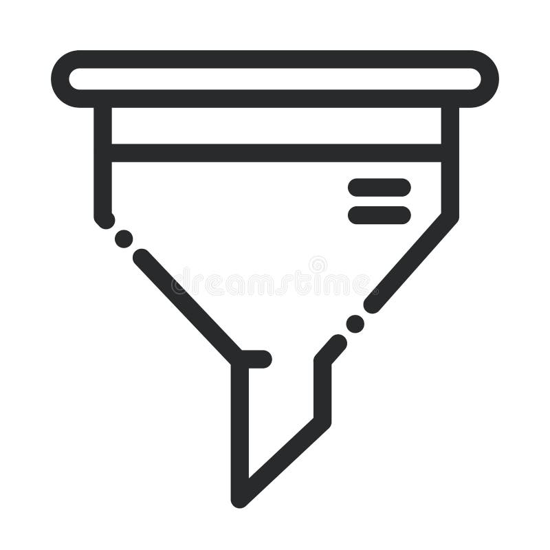 Funnel Laboratory Science and Research Line Style Icon Stock Vector ...