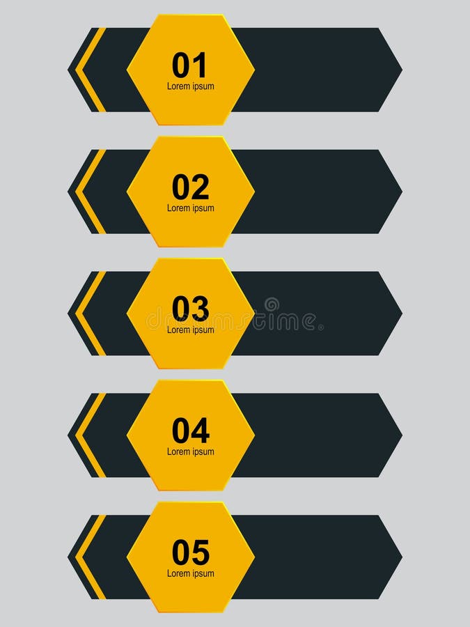 Funnel, Ribbon Infographic Template or Element with 5 Step, Process ...