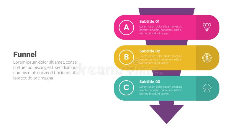 Infographic Funnel 3 Stock Illustrations – 153 Infographic Funnel 3 ...