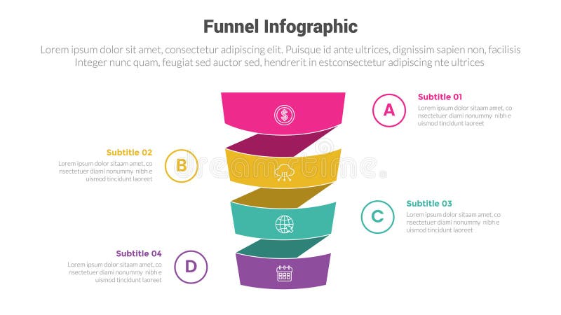 Funnel Shape Infographics Template Diagram with Balance Pyramid Shape ...